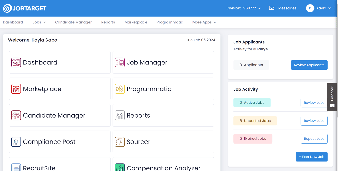 JobTarget Quick Start Guide