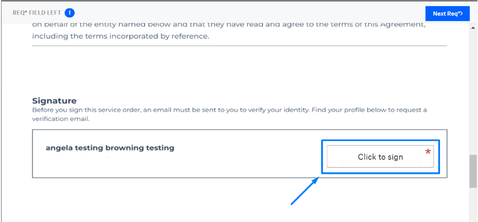 Signing a JobTarget Service Order